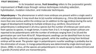 Breeding of fruits and plantation crops | PPTX