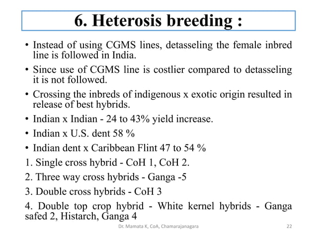 Breeding of Maize | PDF