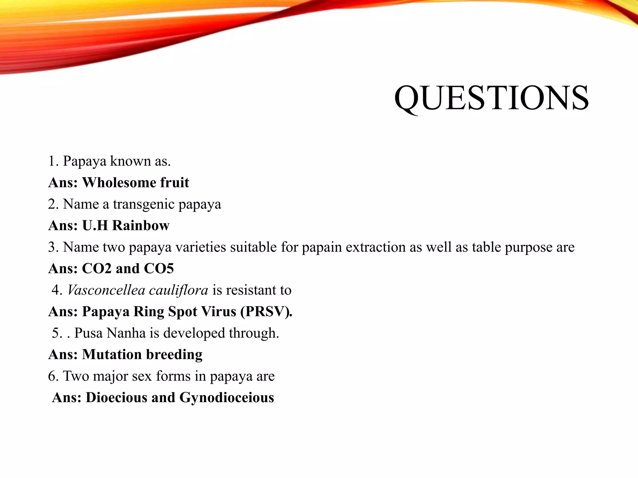 Breeding of papaya | PPTX