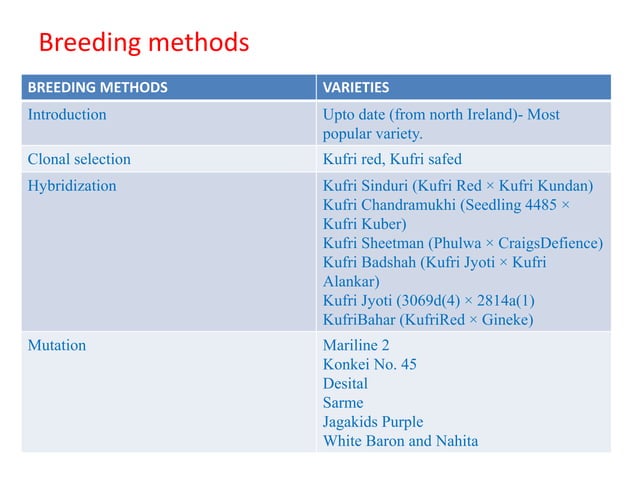 Breeding of potato | PPTX