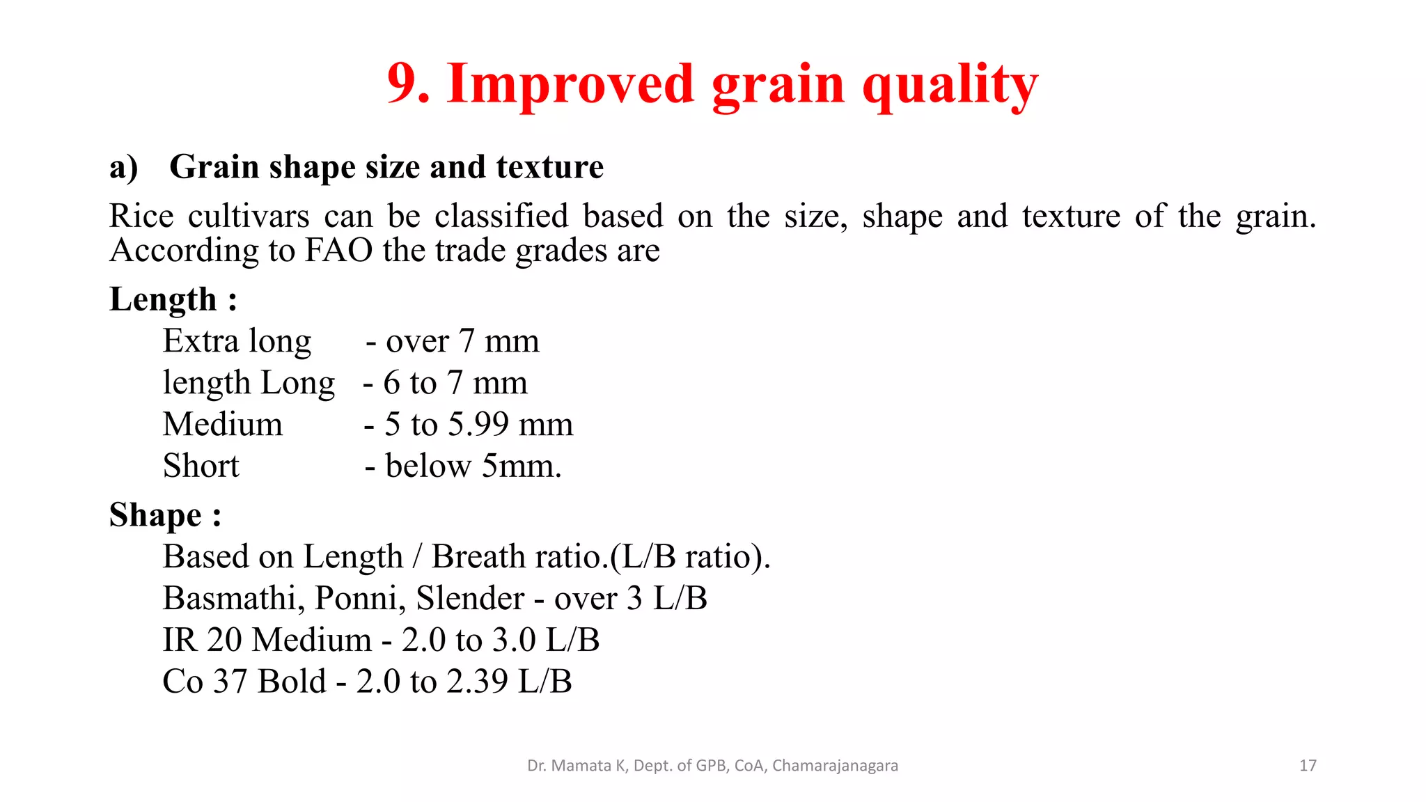 Breeding of rice | PDF