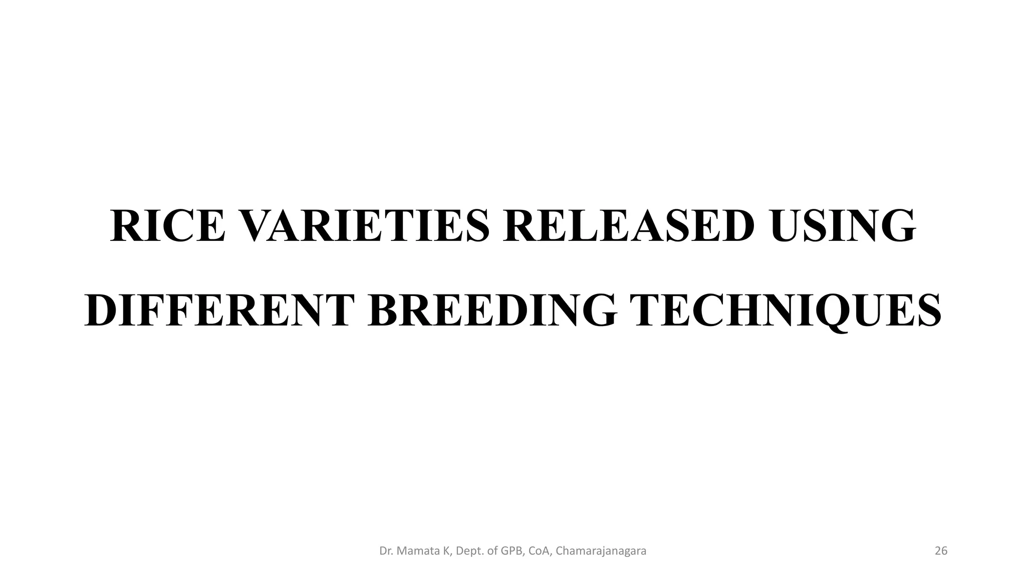 Breeding of rice | PDF