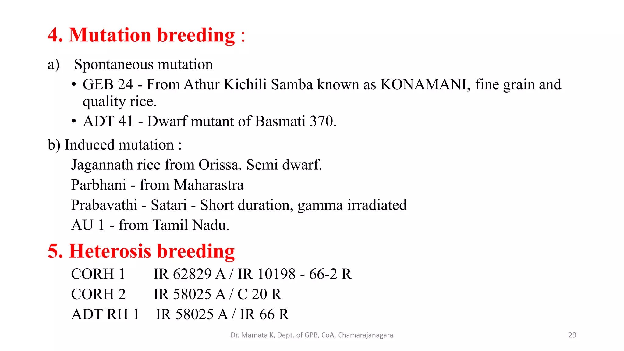 Breeding of rice | PDF