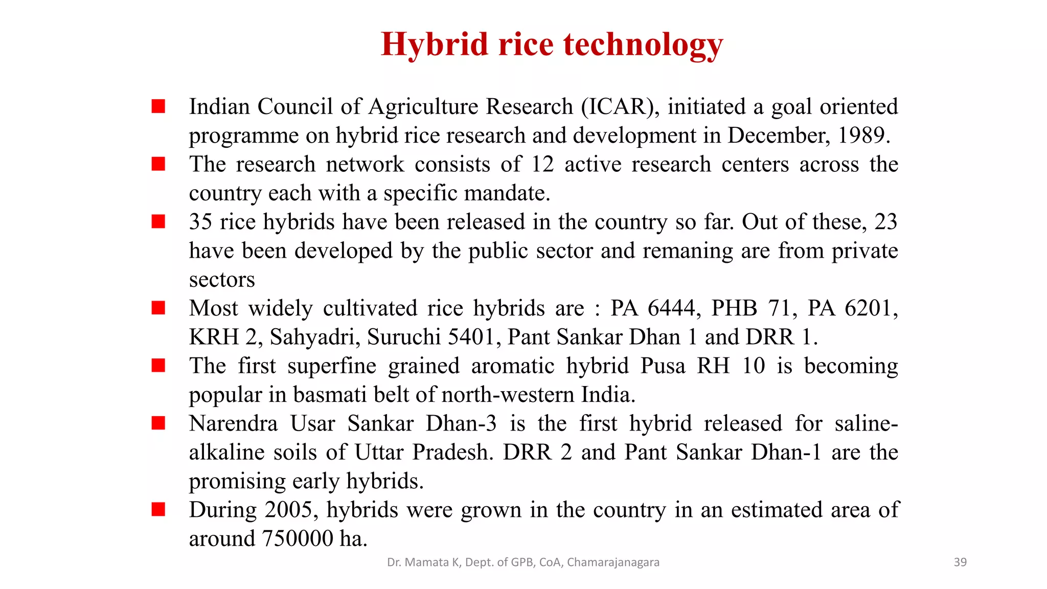 Breeding of rice | PDF