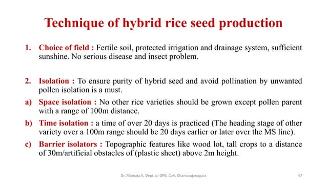 Breeding of rice | PDF | Agriculture | Industries