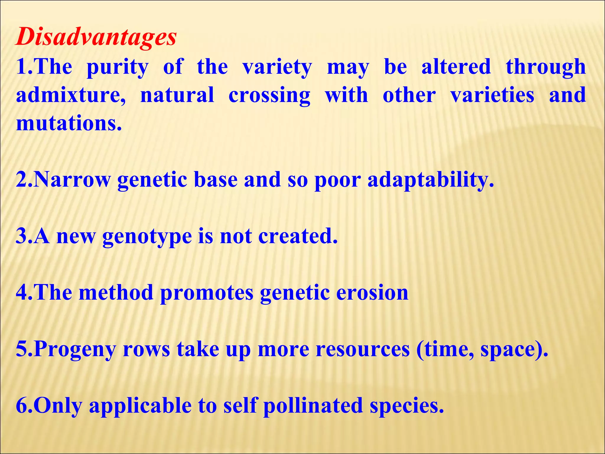Breeding self pollinated crops | PPT