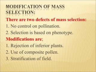 Breeding self pollinated crops | PPT