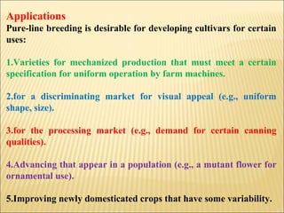 Breeding self pollinated crops | PPT