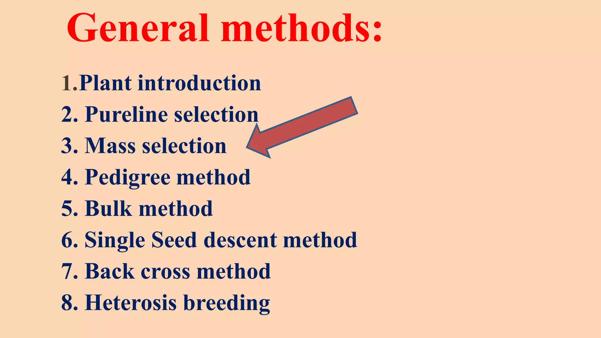 Breeding of self pollinated crops | PPTX