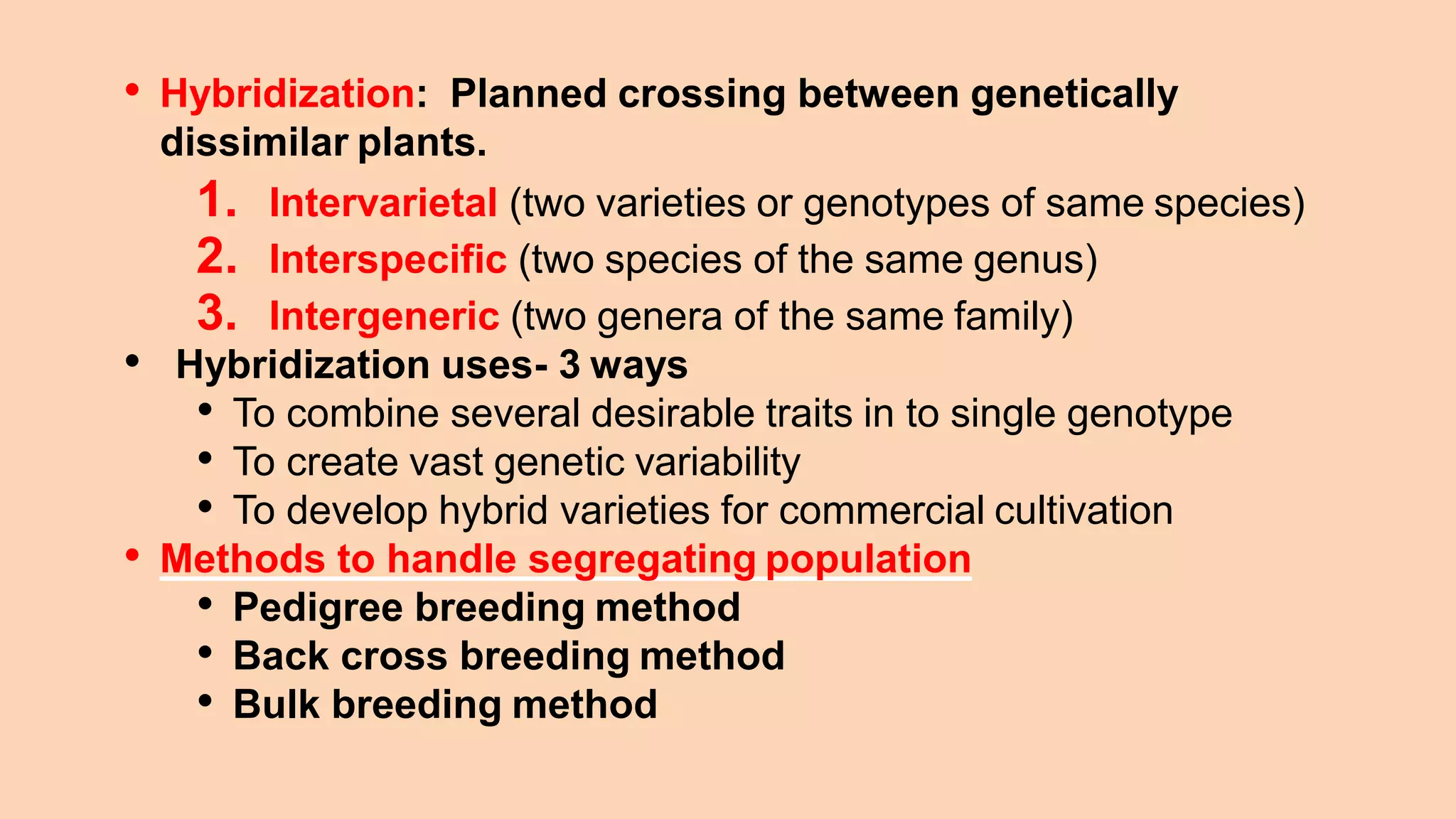 Breeding of self pollinated crops | PPTX