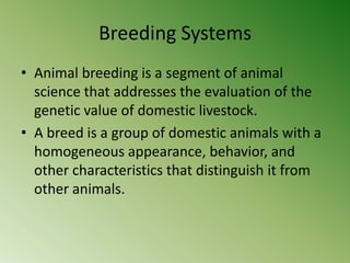 Breeding systems | PPTX