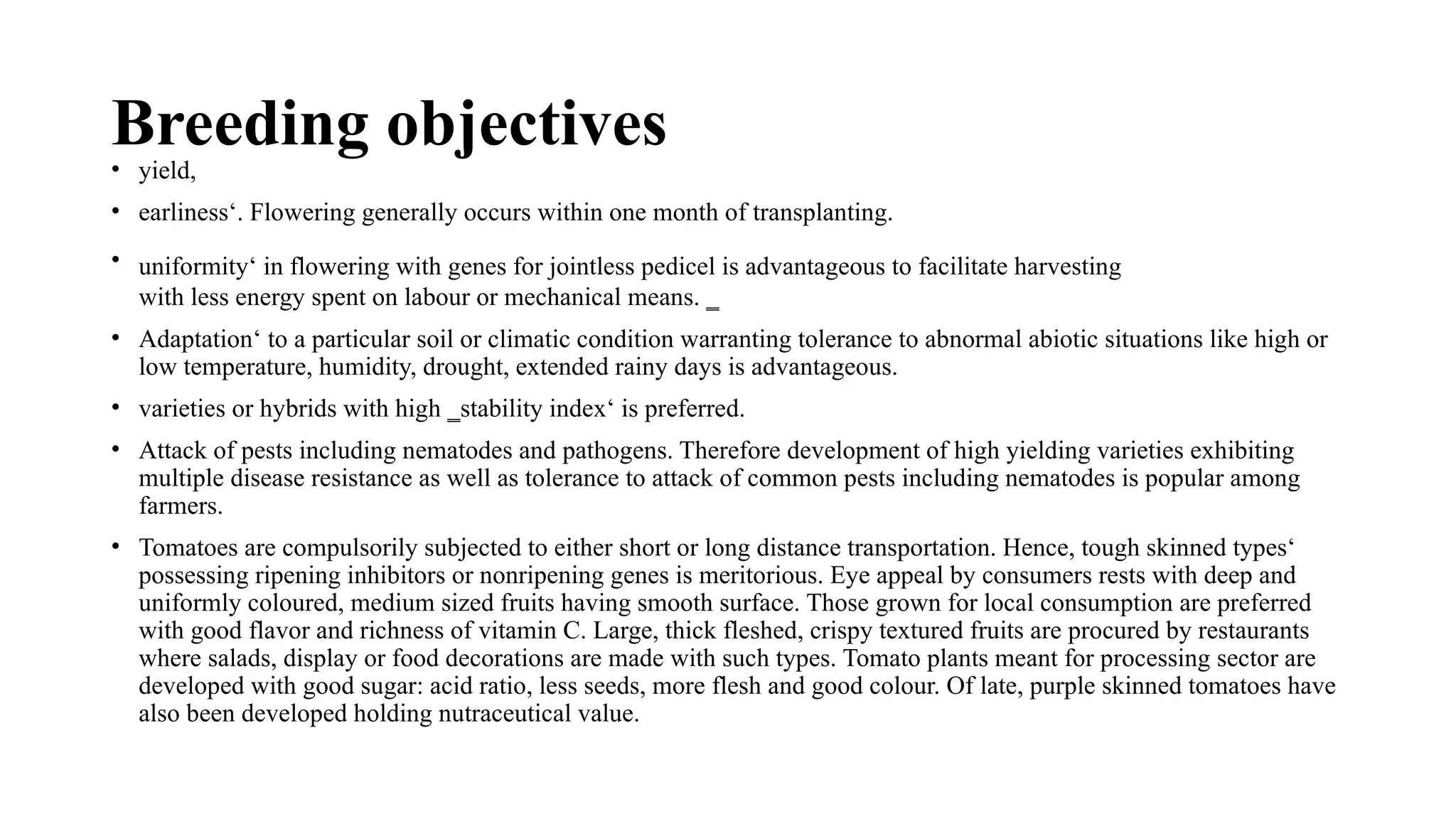 Breeding Tomato.pptx is a breeder tell how the breed a tomato | PPTX