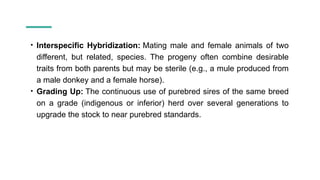 BREEDING TYPES of animals in animal house | PPTX