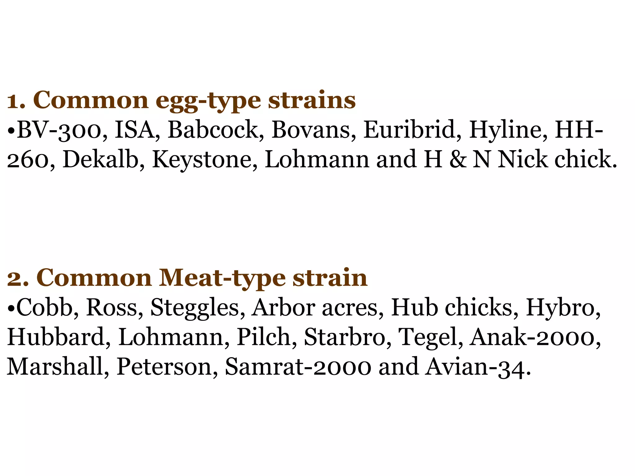 classification poultry breeds (chicken, turkey, duck and quail) | PPTX