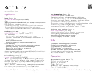 Bree Riley Resume | PPT