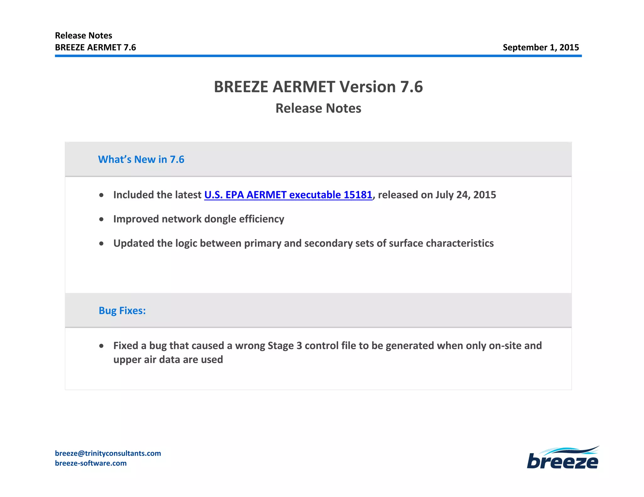 BREEZE AERMET 7.6 Release Notes | PDF | Computer Software and ...