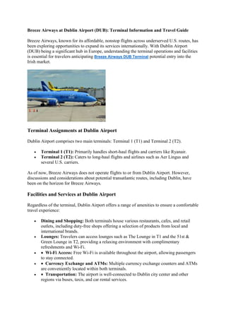 Breeze Airways DUB Terminal+1-8888390502 | PDF