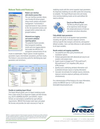 BREEZE Risk Analyst Tech Sheet | PDF