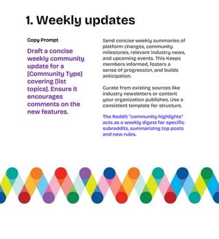 10 posting ideas for community engagement with AI prompts | PDF