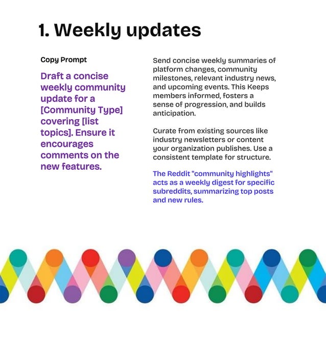 10 posting ideas for community engagement with AI prompts | PDF