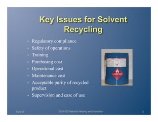 Brehio solvent recycle | PDF | Pharmaceutical Industry | Industries