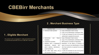 Breif intro on CBE birr and Merchant.pptx
