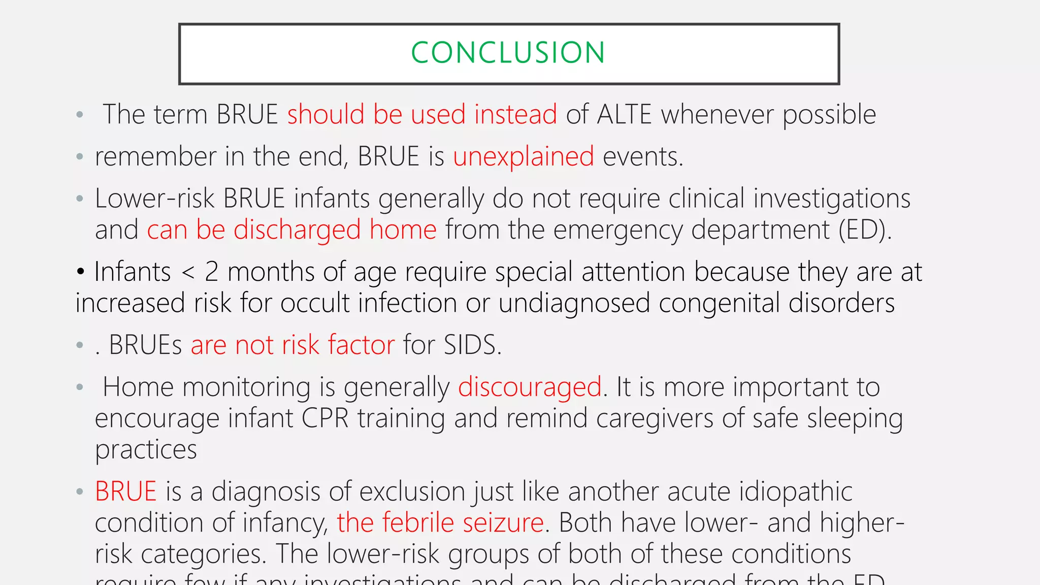 Brief resolved unexplained events (brue) | PPTX