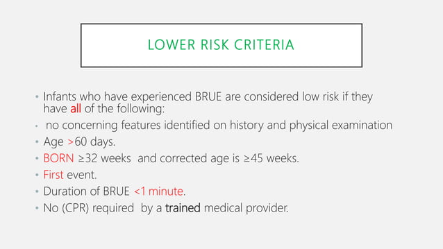 Brief resolved unexplained events (brue) | PPTX