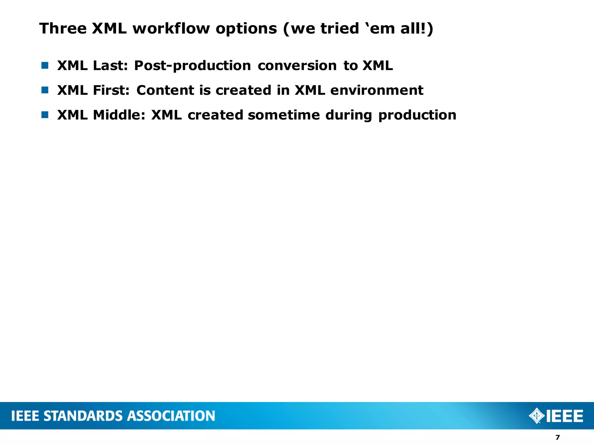 Breitfelder Incorporating XML into a Standards Environment | PDF