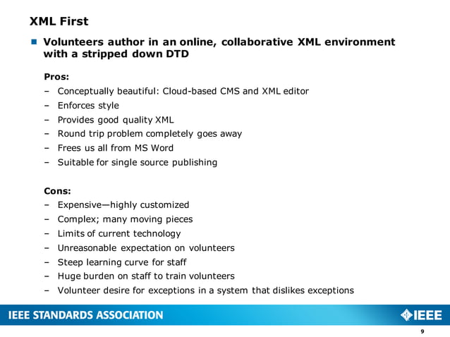 Breitfelder Incorporating XML into a Standards Environment | PPT