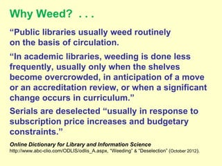 When Weeding Is a Necessity | PPT