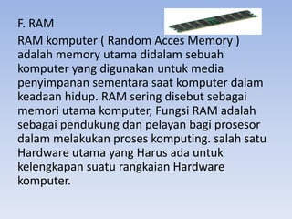 Bagian-bagian komputer | PPT | Free Download