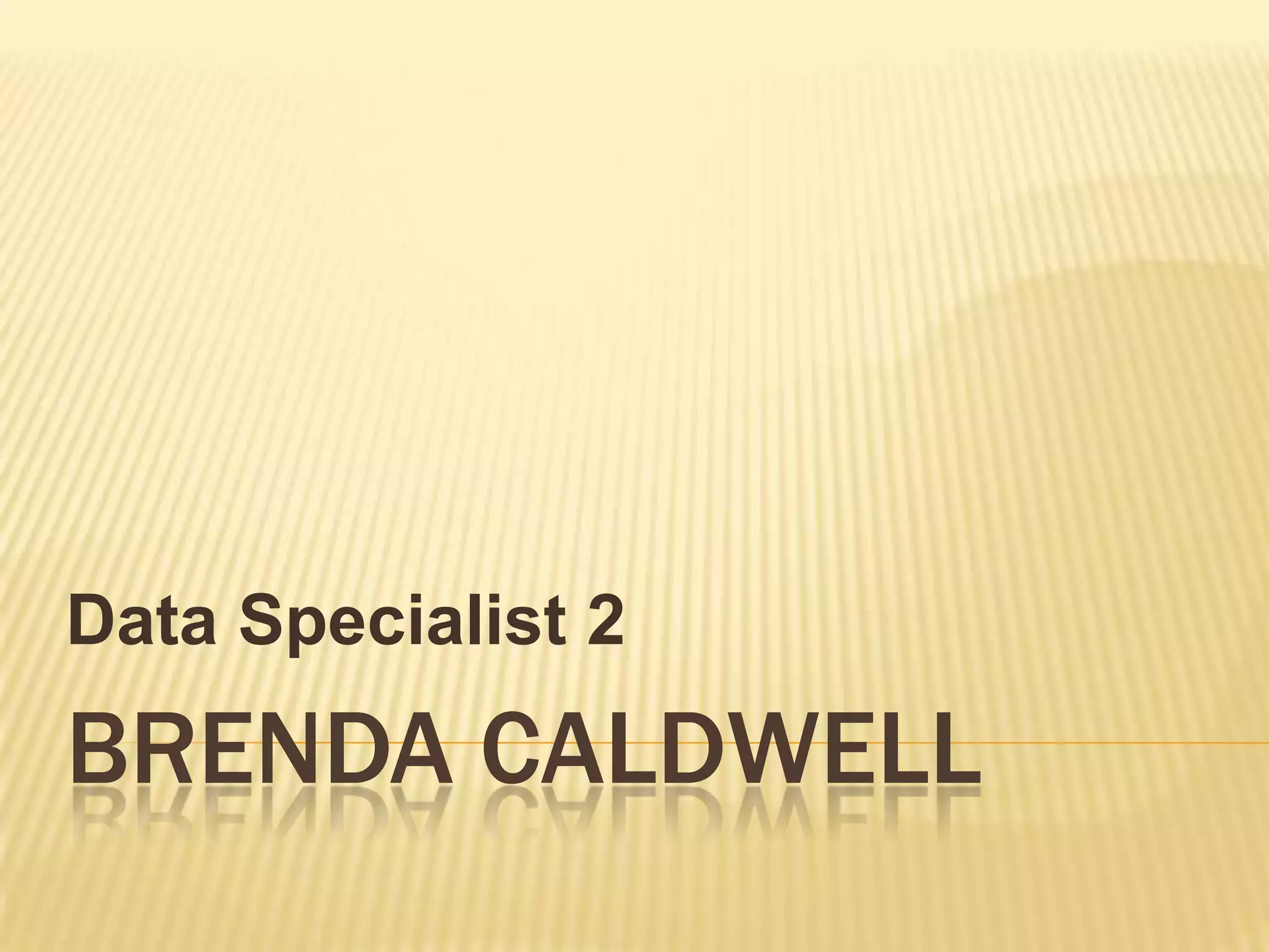 Brenda caldwell resume | PPT