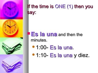 Brenda eastman telling time-in-spanish | PPT