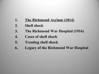 Brendan Kelly - Shell Shock and its Treatment at Dublin’s Richmond War ...