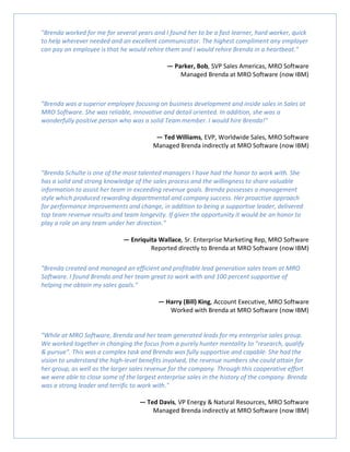 Brenda schulte 54 LinkedIn Recommendations | PDF