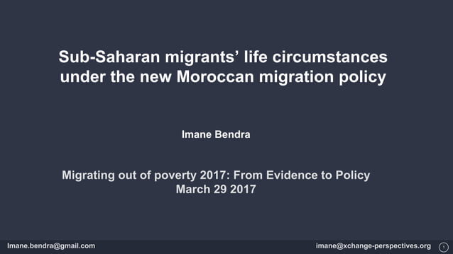 Sub-Saharan migrants’ life circumstances under the new Moroccan ...