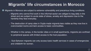 Sub-Saharan migrants’ life circumstances under the new Moroccan ...