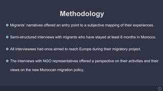 Sub-Saharan migrants’ life circumstances under the new Moroccan ...