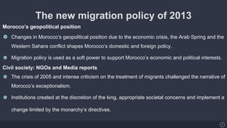 Sub-Saharan migrants’ life circumstances under the new Moroccan ...