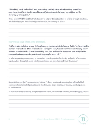 Brene Rrown's Braving the wilderness at work | PDF