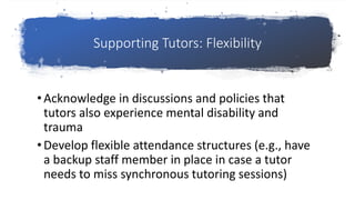 Writing, Peer Tutoring, and Reimagining: A Trauma-Informed Praxis for Social Justice | PPT