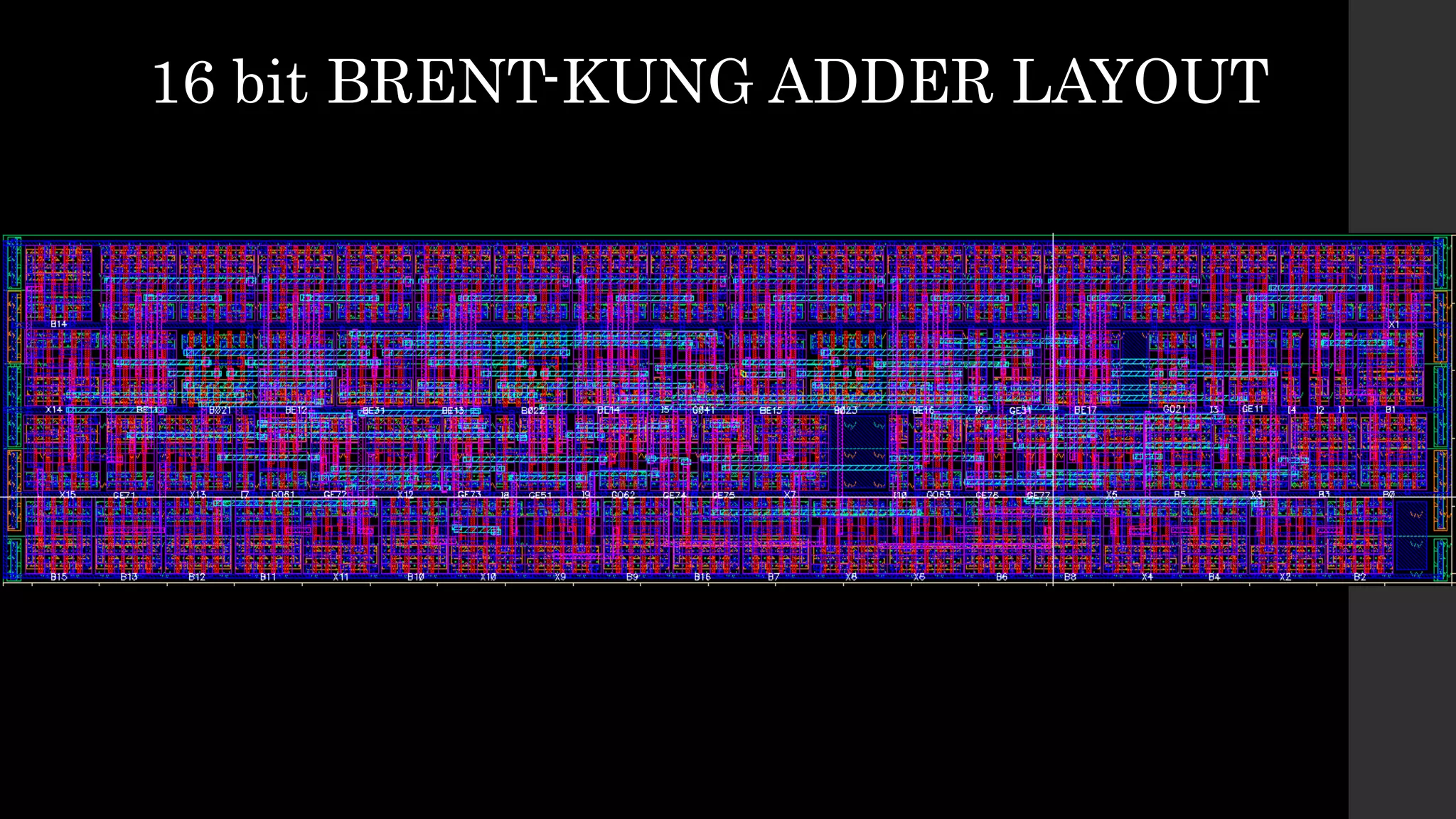 Custom Design and Layout Implementation of 16 bit Brent Kung Adder in 45nm CMOS technology | PPTX