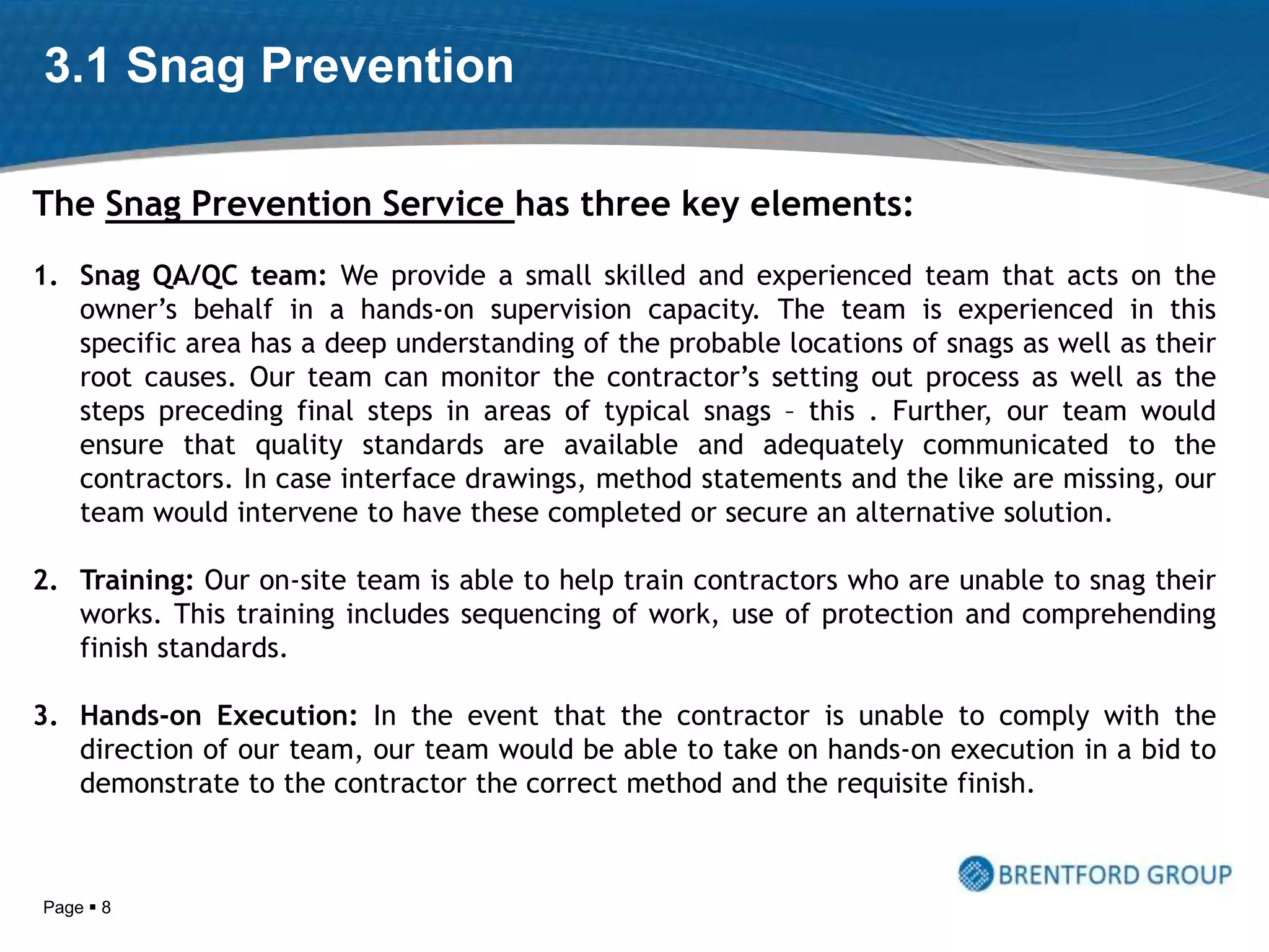 Pre-opening interior snagging services for luxury hotels | PDF