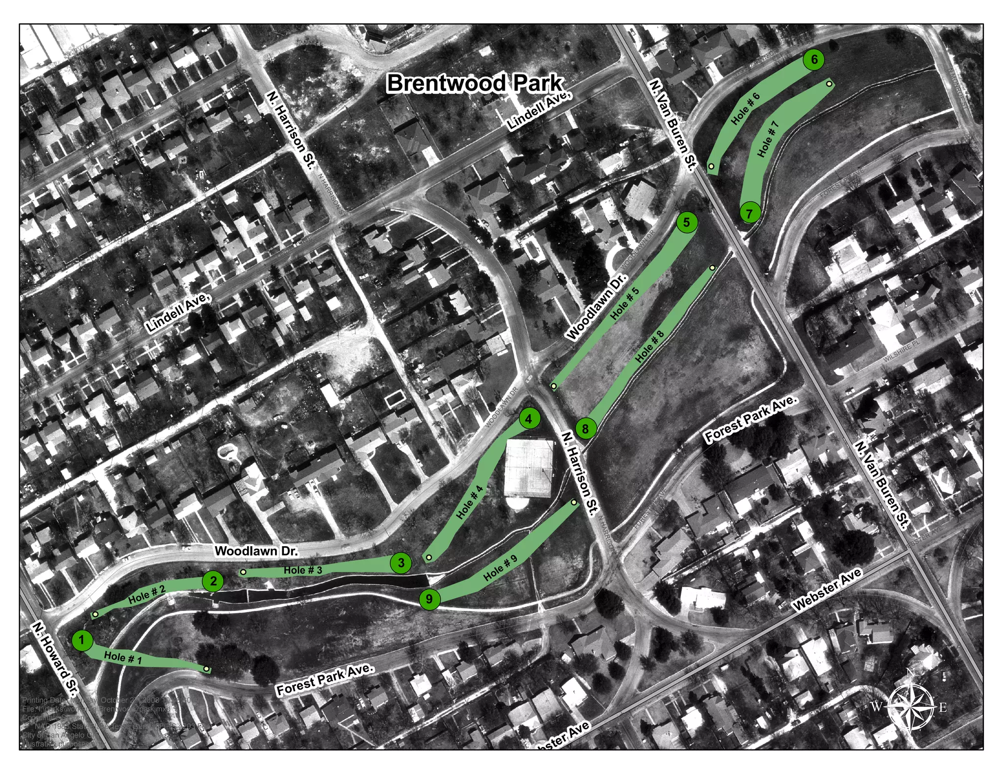 Brentwood Park Disc Golf Course Map | PDF