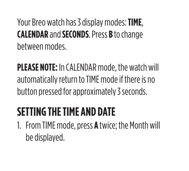 Breo Block Watch Instructions | PPT