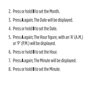 Breo Block Watch Instructions | PPT