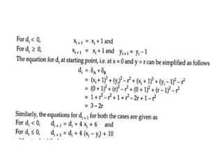 Bresenham-Circle-drawing-algorithm, Midpoint Circle Drawing Algorithm | PPTX