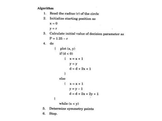 Bresenham-Circle-drawing-algorithm, Midpoint Circle Drawing Algorithm ...