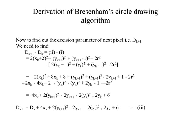 bresenham circle algorithm .ppt